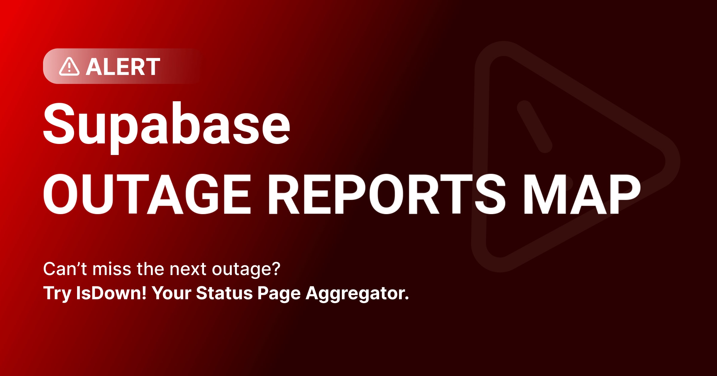 Supabase Outage Reports Map | IsDown